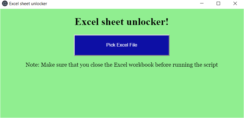 Excel Sheet Unlocker App For Windows